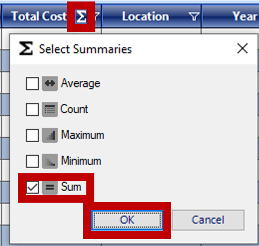 Calculating the Sum for a FlexView
