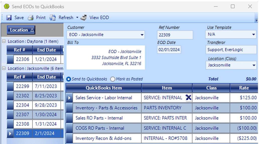 Internal Repair Orders