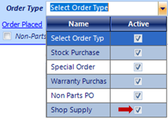 Creating a Parts Purchase Order